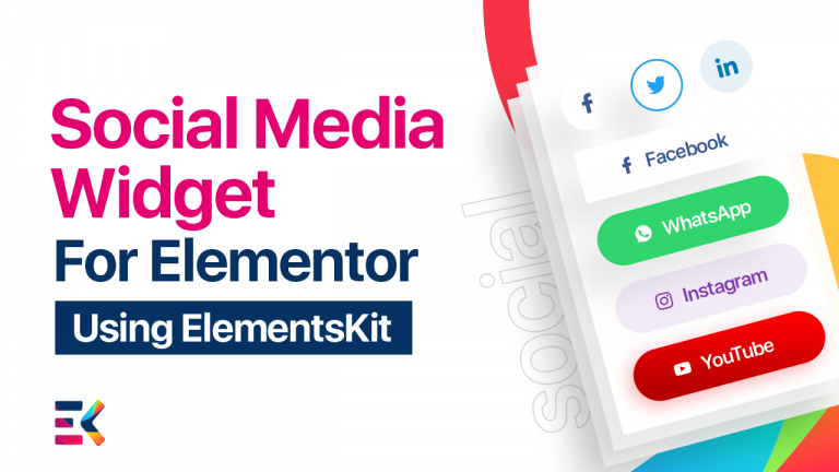 Social Media Widget - ElementsKit Addons for Elementor
