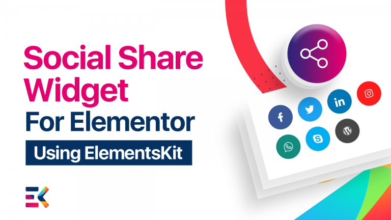 Social Share Elementor Widget - ElementsKit Addons