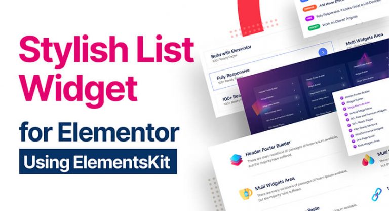 Stylish List - elementskit