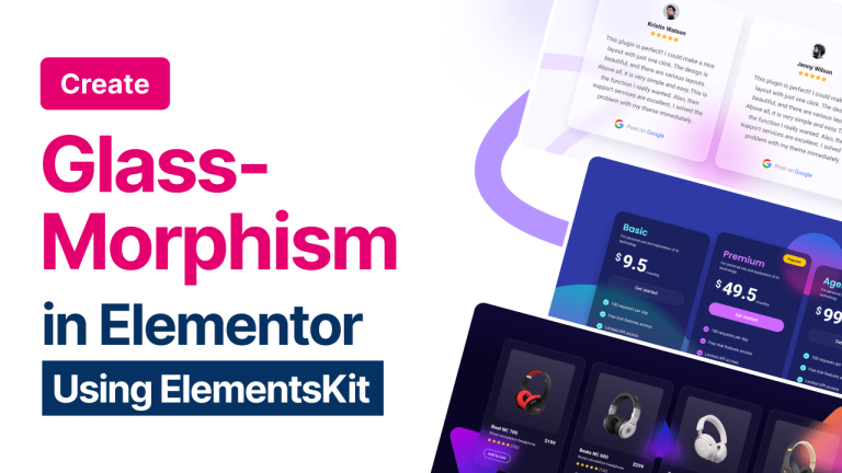 Glass Morphism - elementskit