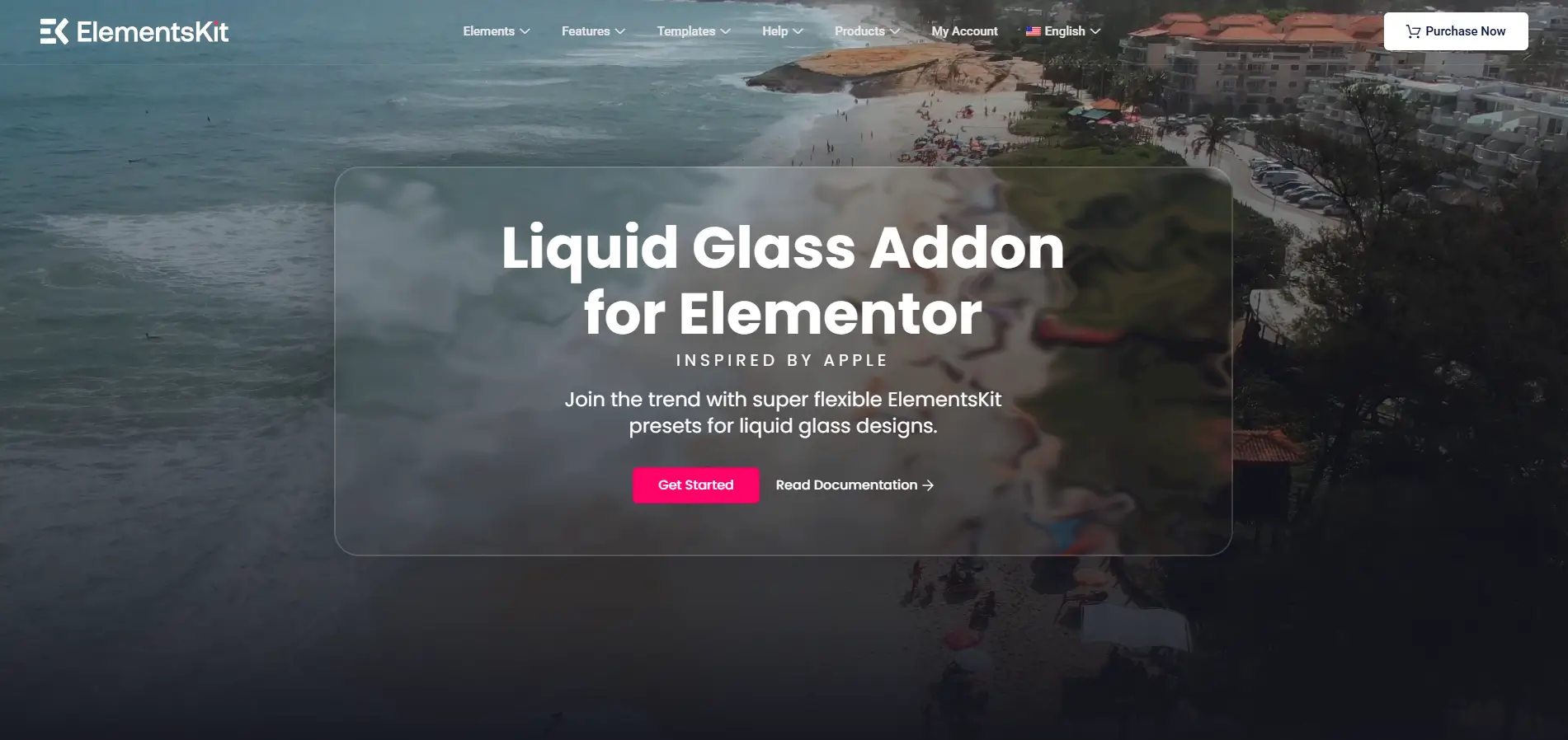 Elementor Liquid Glass - elementskit