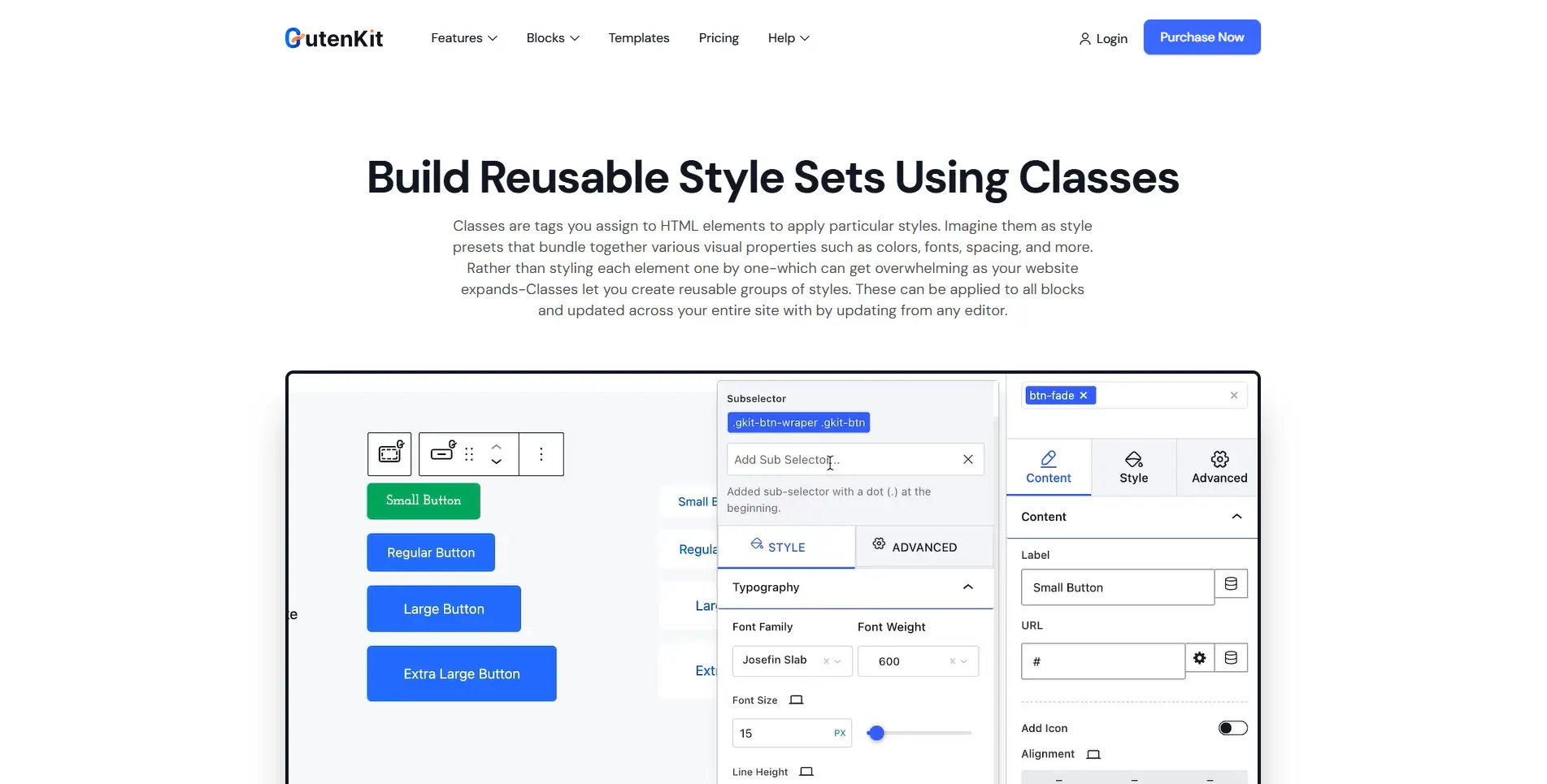 Class Manager - GutenKit