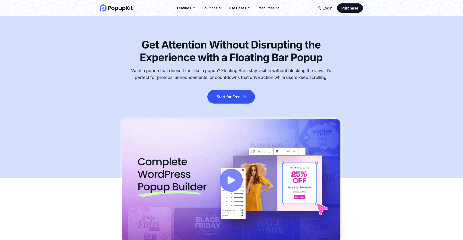 Floating Bar Popup for WordPress with Tons of Ready Templates