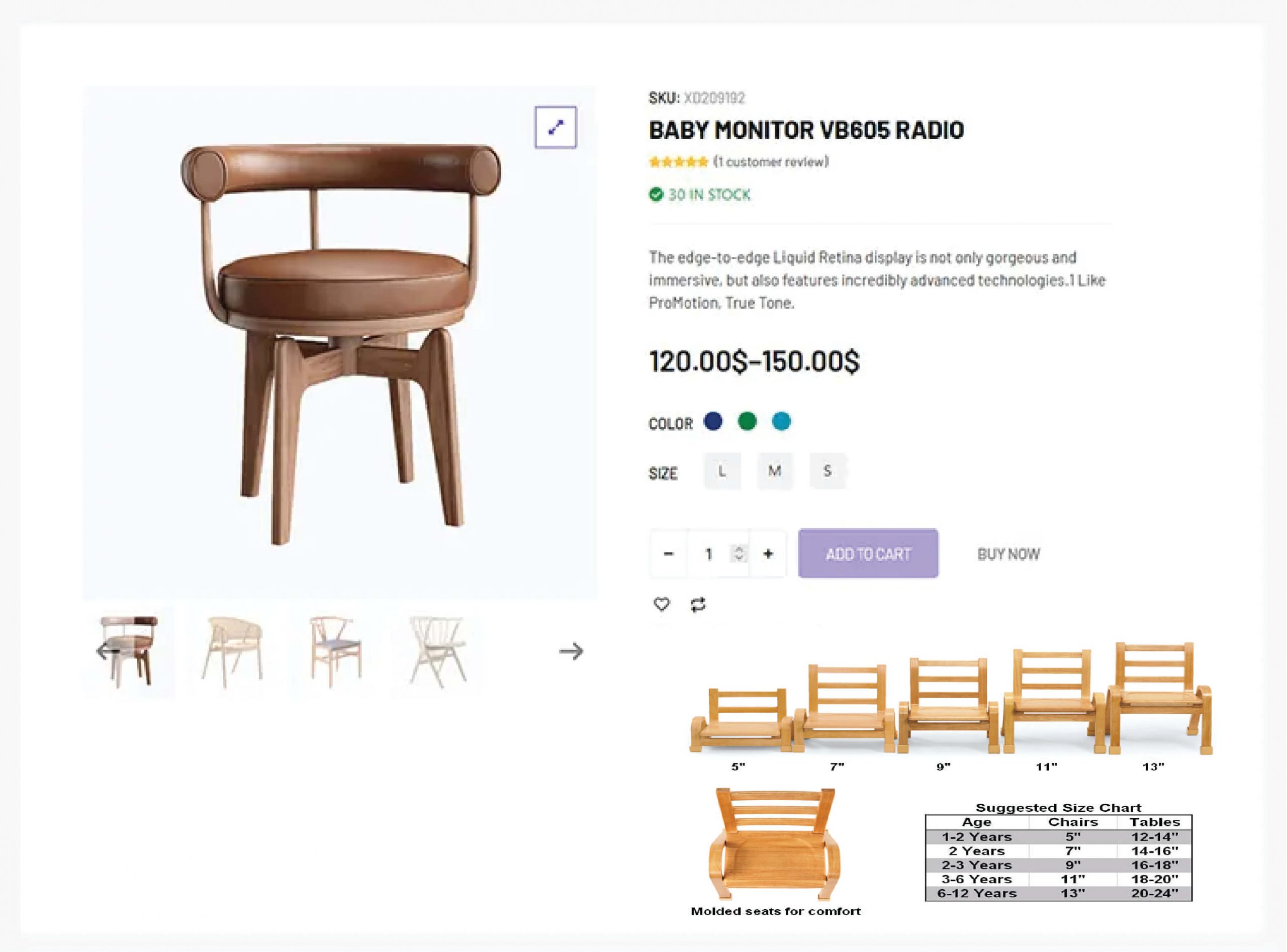 Product Size Chart - ShopEngine
