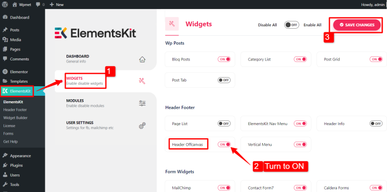 How To Create Wordpress Off Canvas Menu In Elementor Wpmet