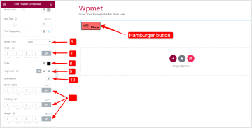 How to Create WordPress Off-Canvas Menu in Elementor - Wpmet