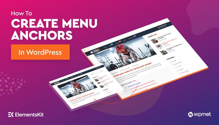 How To Create Elementor Menu Anchor In WordPress Wpmet