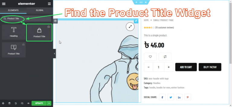 Product Title Widget Documentation of ShopEngine