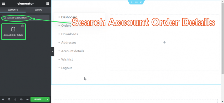 Account Order Details Widget Documentation of ShopEngine