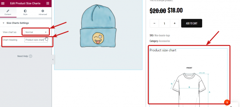 How to Add Product Size Charts to Elementor Website - Wpmet
