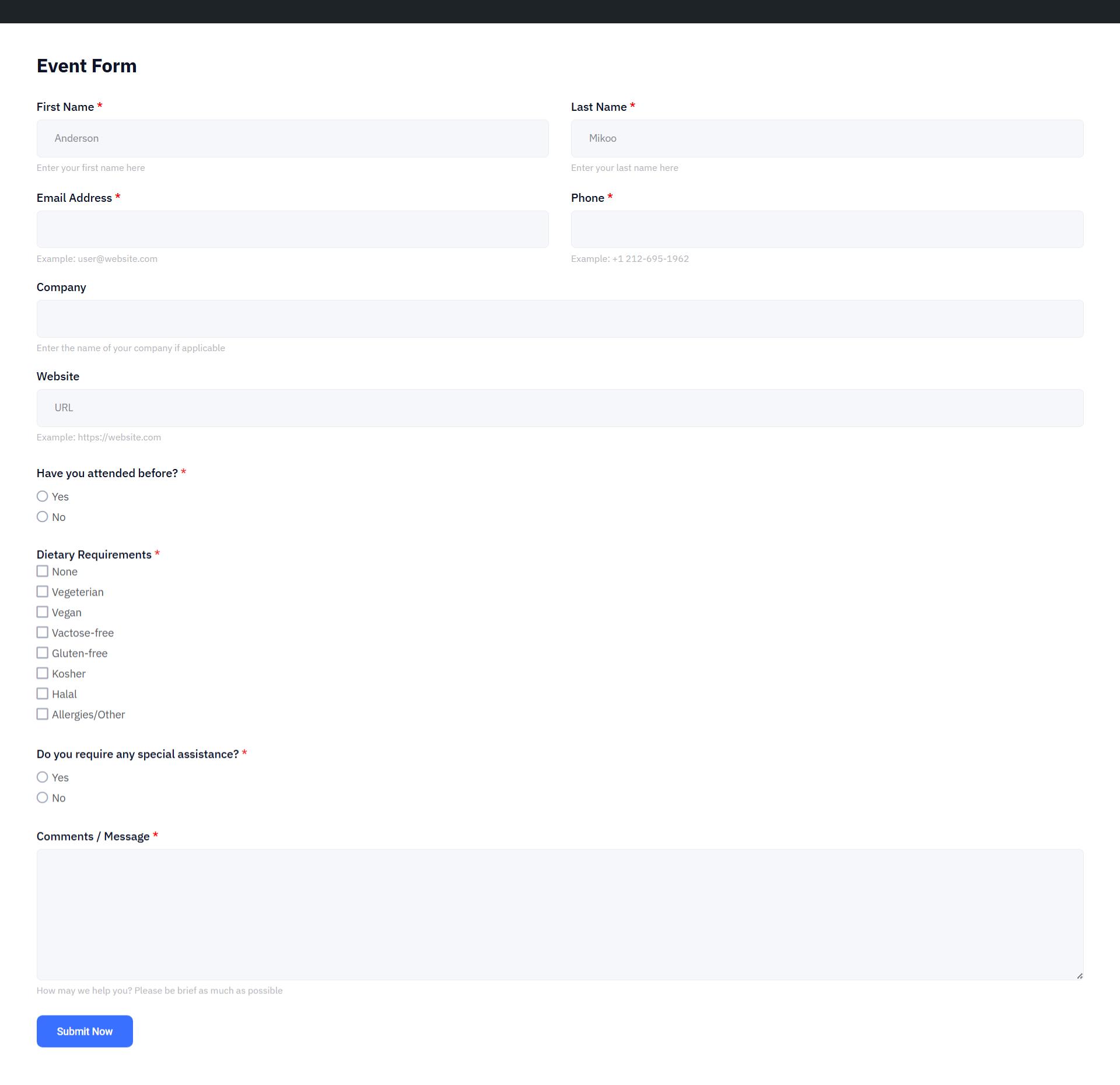 How to Create an Event Registration Form in WordPress