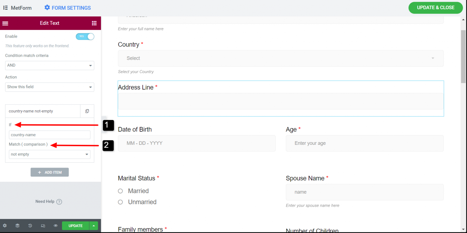How to create Conditional Logic Forms for Elementor - Wpmet