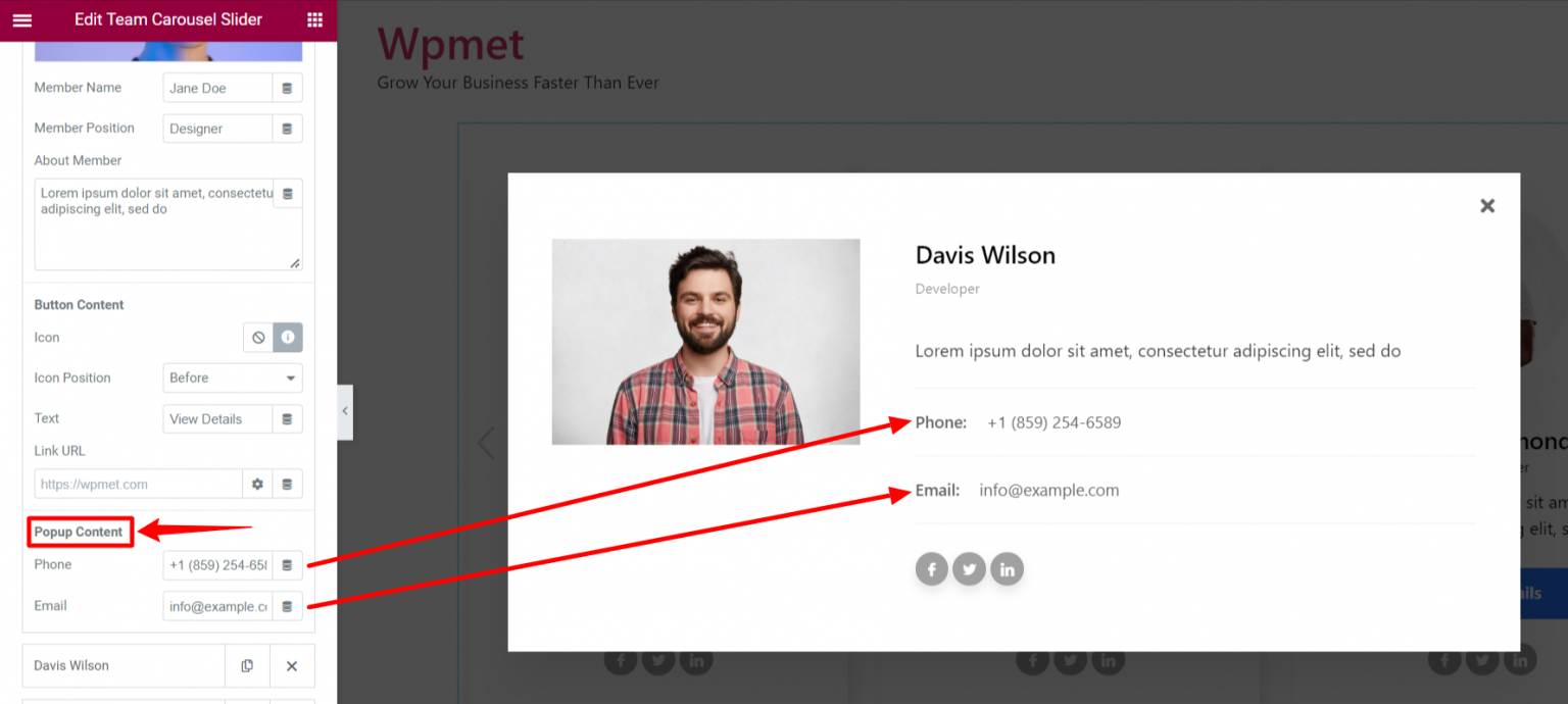 How To Create Team Member Carousel in Elementor - Wpmet