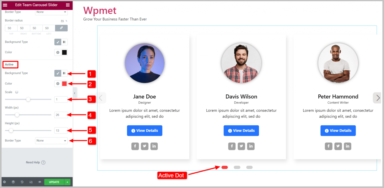 How To Create Team Member Carousel in Elementor - Wpmet