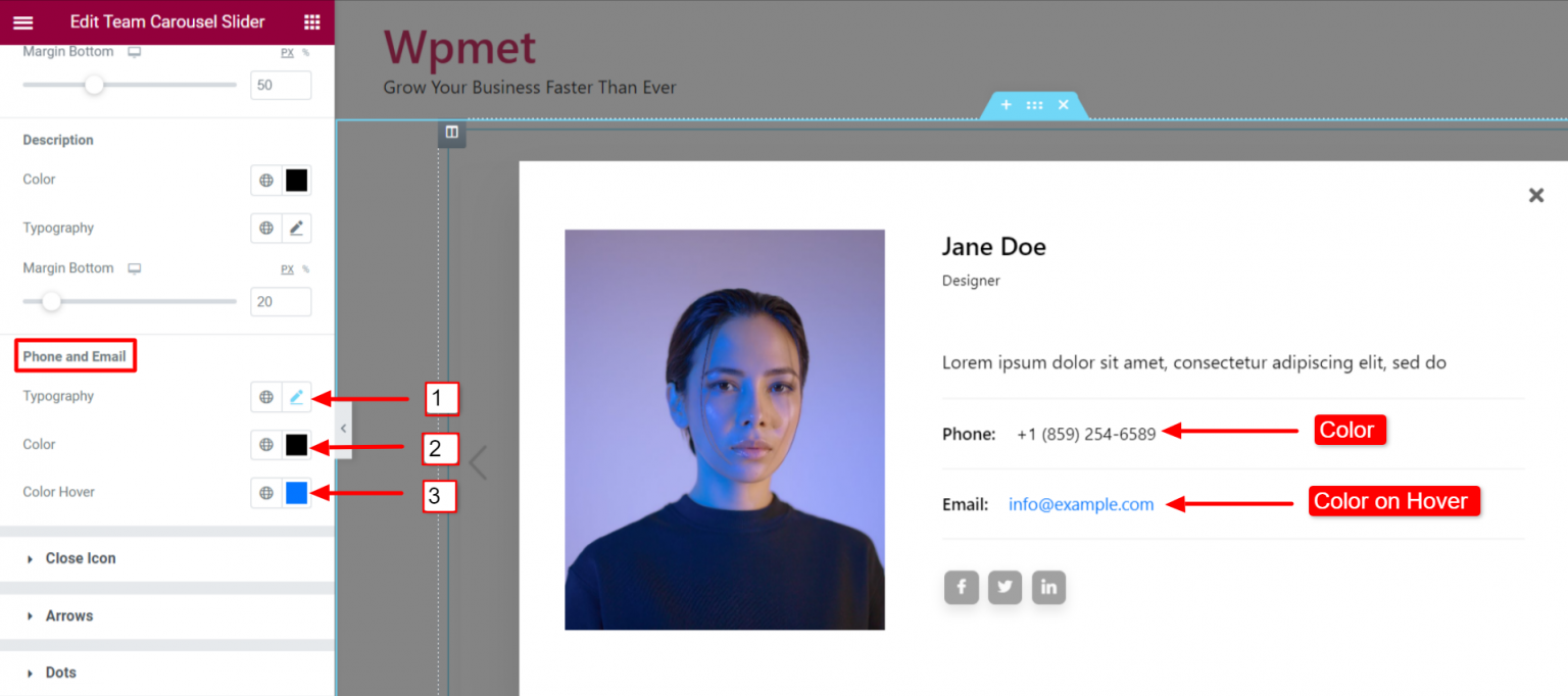 How To Create Team Member Carousel in Elementor - Wpmet