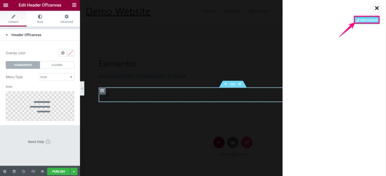 How to Create Elementor Off-Canvas Menu Without Coding (4 Easy Steps) - Wpmet