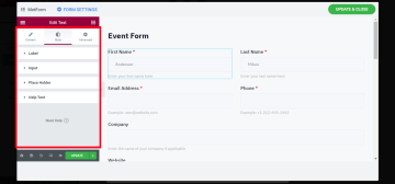 How to Create an Event Form using MetForm