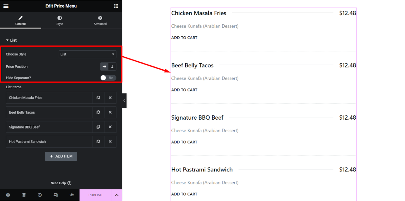 How to Add Pricing List in WordPress