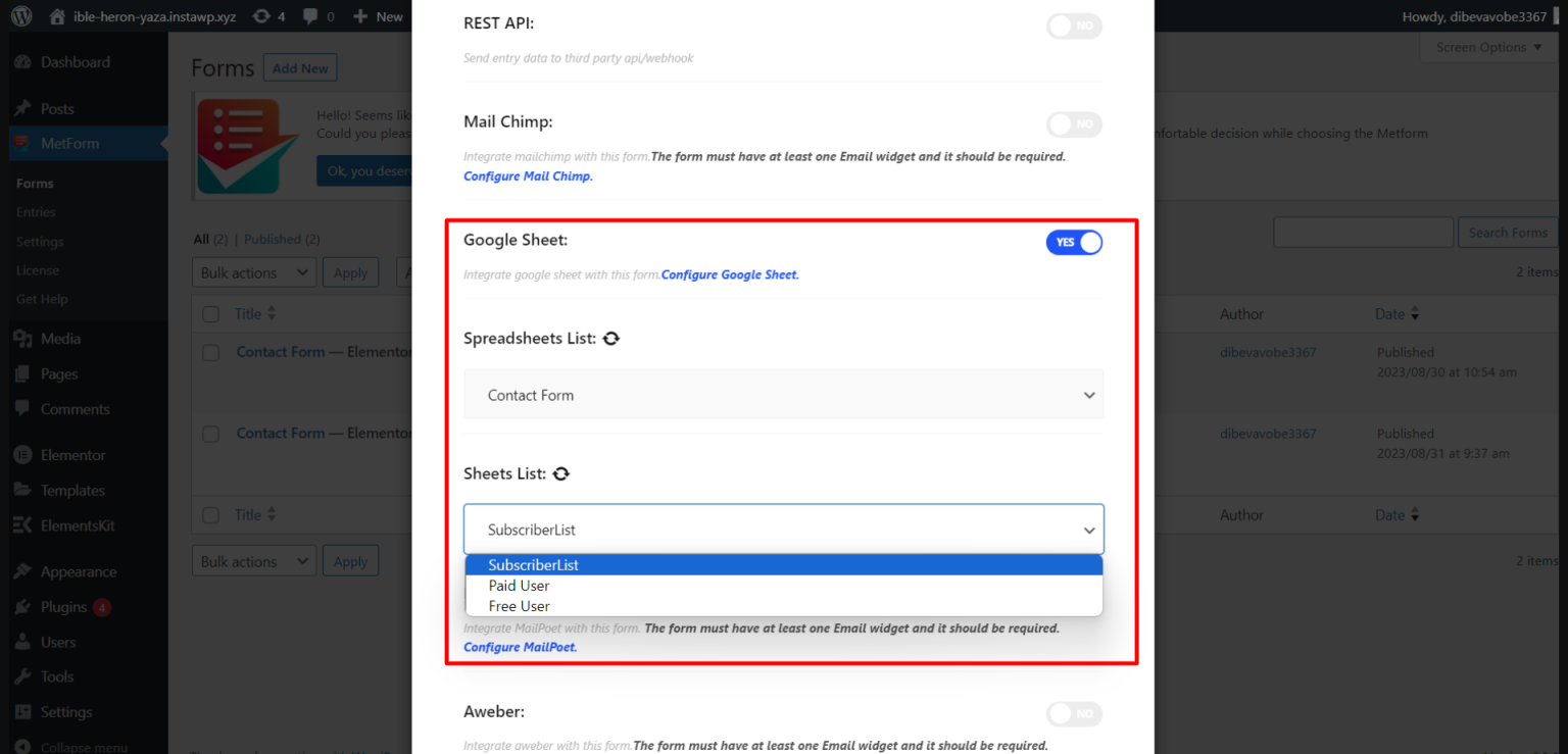 How To Connect WordPress Forms to Google Sheets