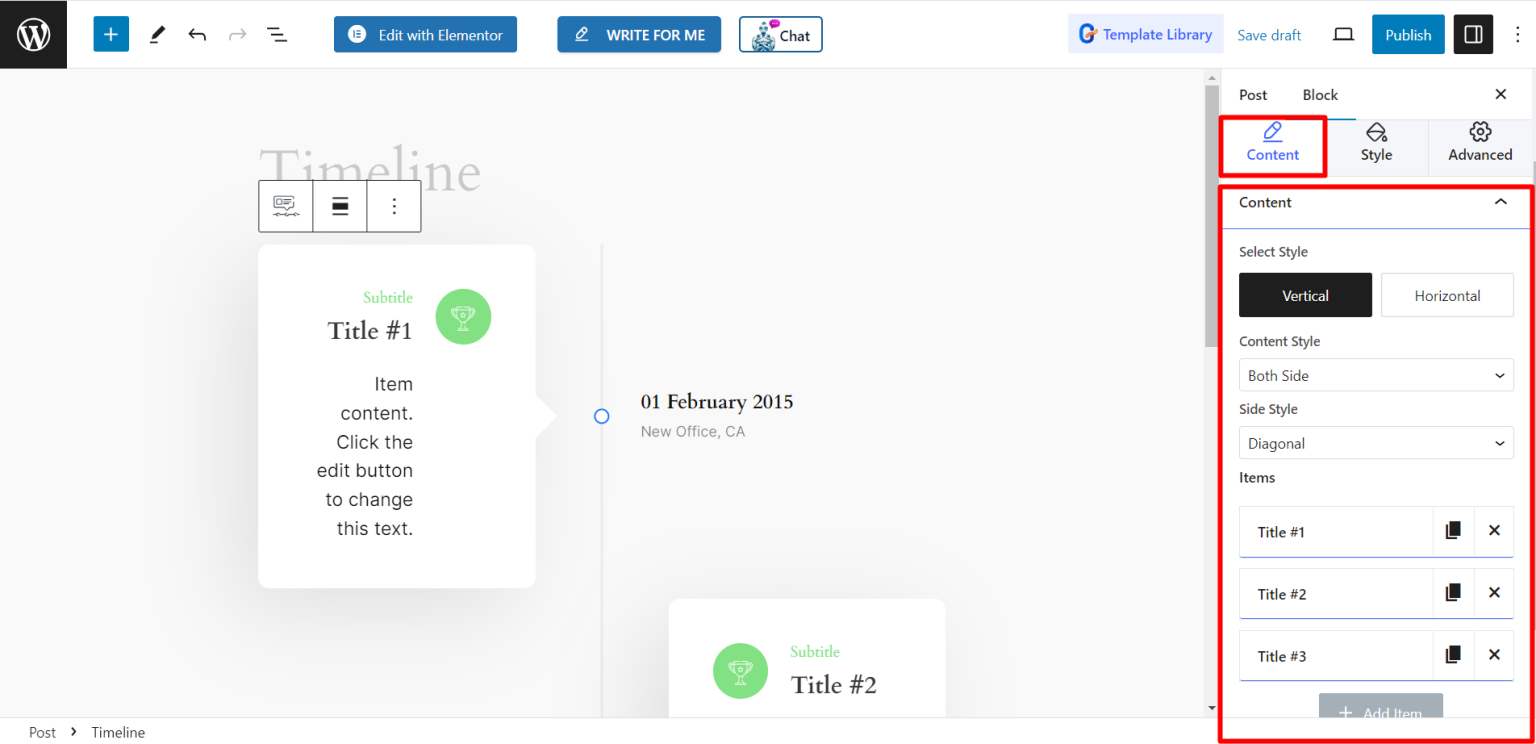 GutenKit Timeline Block