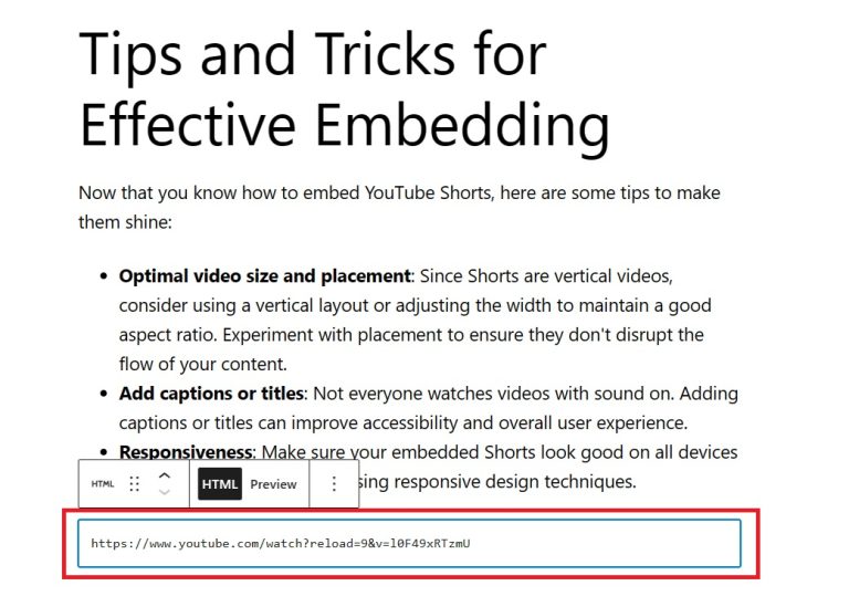 How to Embed YouTube Shorts in WordPress: Tips and Tricks