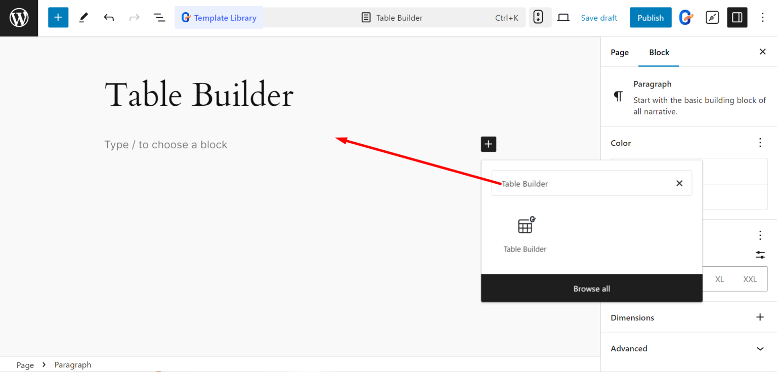 GutenKit Table Builder Block