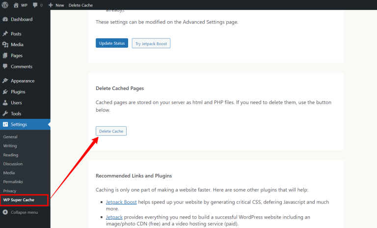 Cómo borrar la caché de un sitio web de WordPress - Wpmet